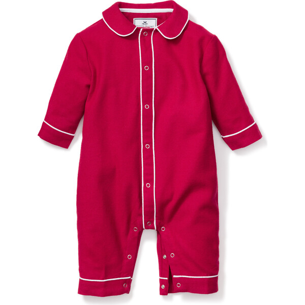 Cambridge Romper, Red Flannel - Petite Plume Rompers | Maisonette