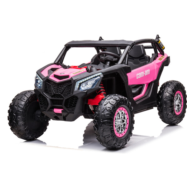 24V New UTV 2 Seater Ride on Pink - Freddo Backyard & Park | Maisonette
