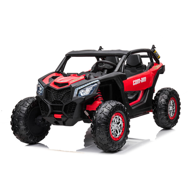 24V New UTV 2 Seater Ride on Red - Freddo Backyard & Park | Maisonette