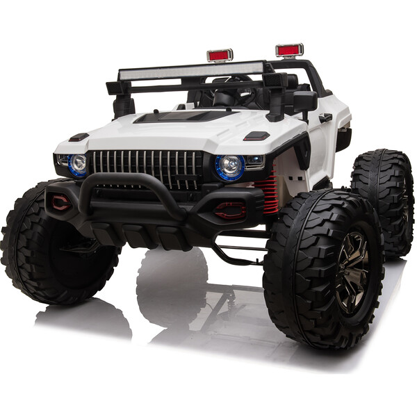 12V 4x4 Off Road Truck 2 Seater Ride on White - Freddo Backyard & Park ...