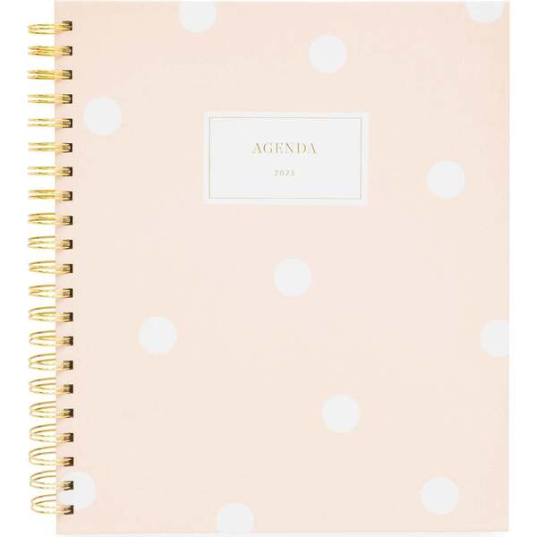 Large Daily Planner, Pink Polka Dot, 2023 - Sugar Paper Desk ...
