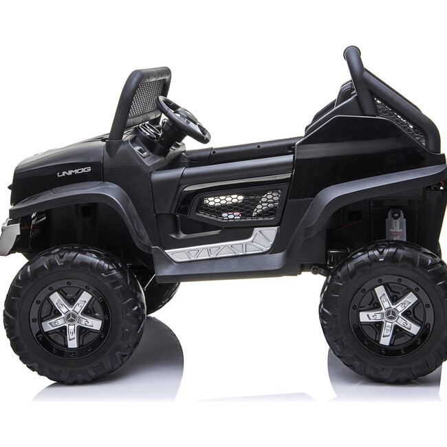 12V 4x4 Mercedes Benz Unimog 2 Seater Ride on Car Black - Freddo ...