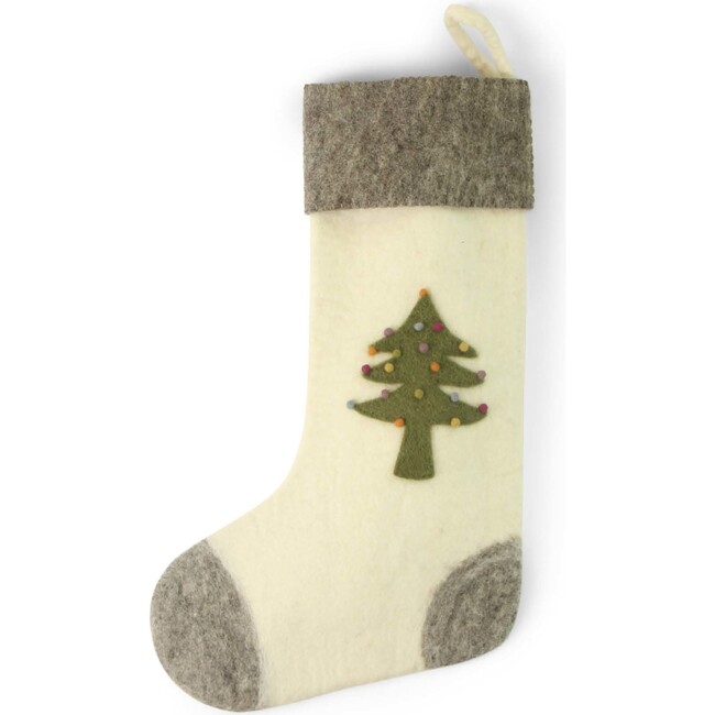Tree Stocking, Grey and White - En Gry & Sif Stockings | Maisonette