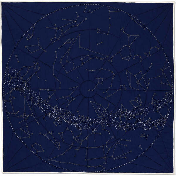 Constellation Quilt, Navy - Haptic Lab Blankets & Quilts | Maisonette