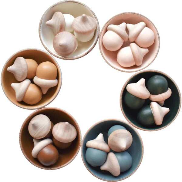 Muted Tones Acorn Sorting Set, Multicolors - Elm + Otter Educational ...