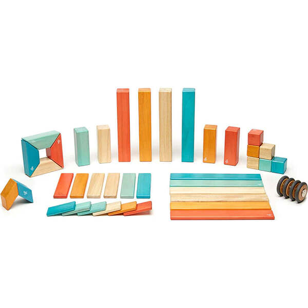 42-Pieces Blocks Set, Sunset - Tegu Blocks, Sorters & Stackers | Maisonette