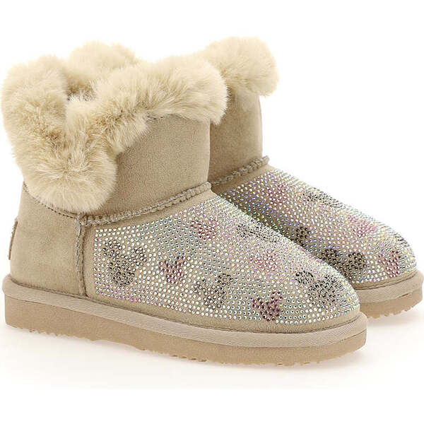 Microstud Mickey Winter Boots, Beige - Master of Arts Shoes | Maisonette