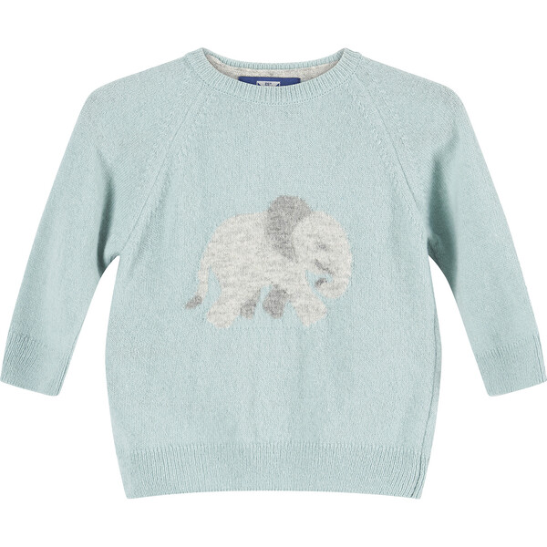 Little Edgar Sweater, Sage Green - Trotters London Sweaters | Maisonette