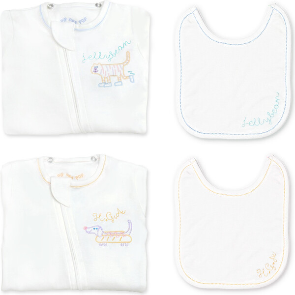 The 4 Pack Pip Bundle, White - PiP PEA POP Sleepwear | Maisonette