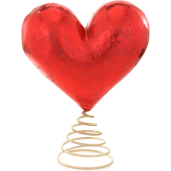 Heart Tree Topper, Red Leaf - Cody Foster Ornaments & Toppers | Maisonette