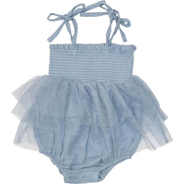 Solid Muslin Soft Chambray Tutu Bubble - Angel Dear Rompers | Maisonette