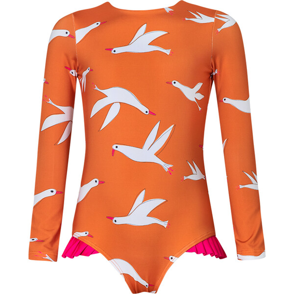 Swimsuit Knot Long Sleeve One Piece, Fly Sunset - Pepita & Me Swim ...