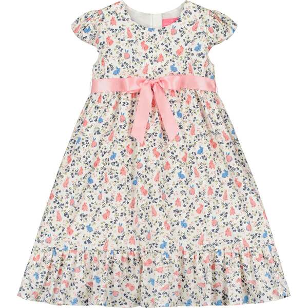 Bunny Rabbit Short Puff Sleeve Party Dress, Pink - Holly Hastie Dresses ...