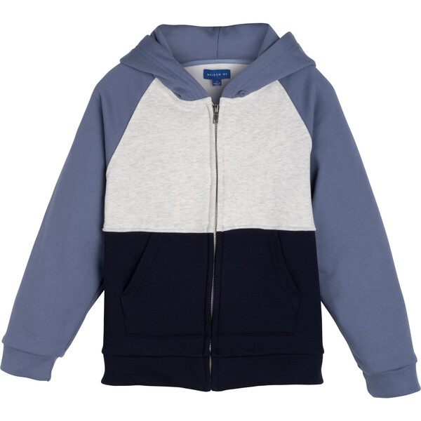 Nikolai Zip Front Hoodie, Colorblock - Maison Me Tops | Maisonette