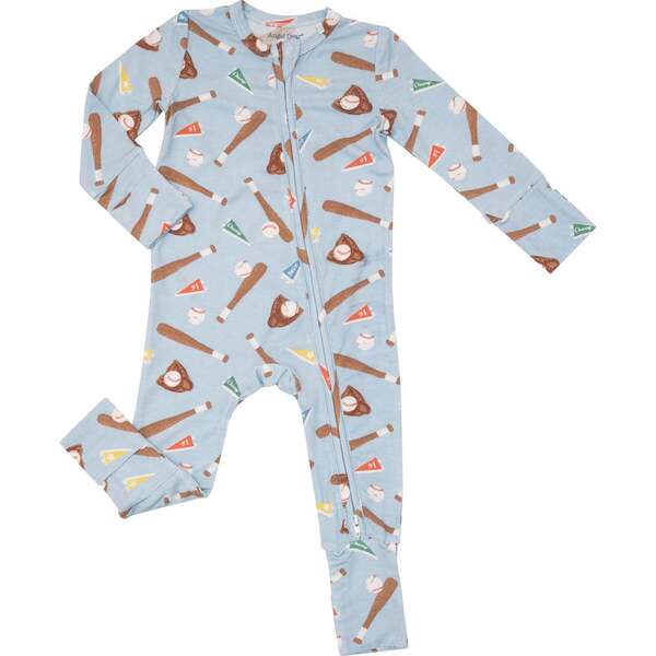 Baseball 2-Way Zipper Romper - Angel Dear Rompers | Maisonette