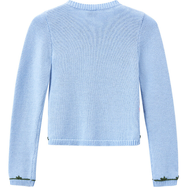 Cosette Long Sleeve Floral Embroidered Cardigan, Powder Blue - Marlo ...