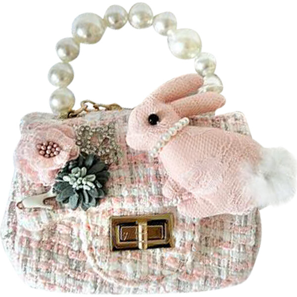 Bunny Garden Tweed Purse, Pink - Ce Ce Co. Bags | Maisonette