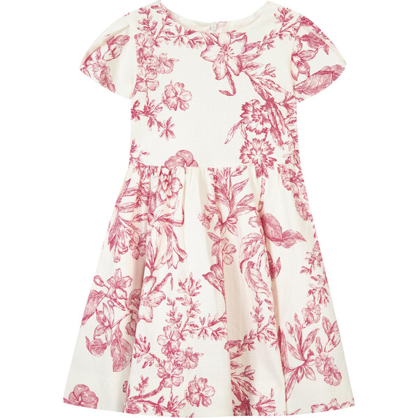 Summer Toile Round Neck Party Dress, Red - Tartine et Chocolat Dresses ...