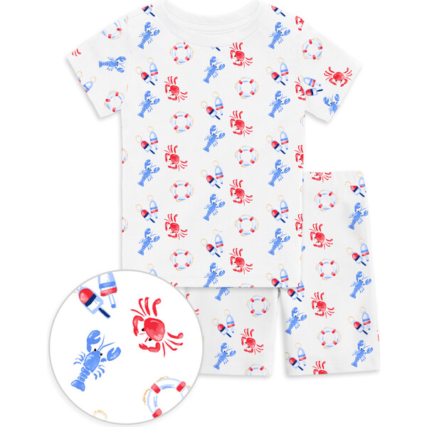 The Organic Short Sleeve Pajama Set, Crabs and Lobsters - 12|12 ...