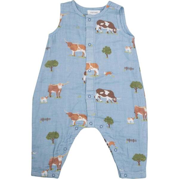 Longhorn Cattle Sleeveless Romper - Angel Dear Rompers | Maisonette