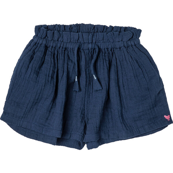 Girls Theodore Short, Navy - Pink Chicken Shorts | Maisonette