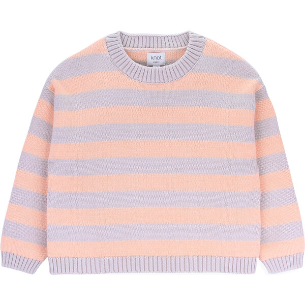 Windy Knitted Drop Shoulder Long Sleeve Sweater, Windy Stripes - Knot ...