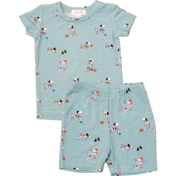 Firehouse Dalmations Loungewear Short Set, Blue - Angel Dear Basics ...