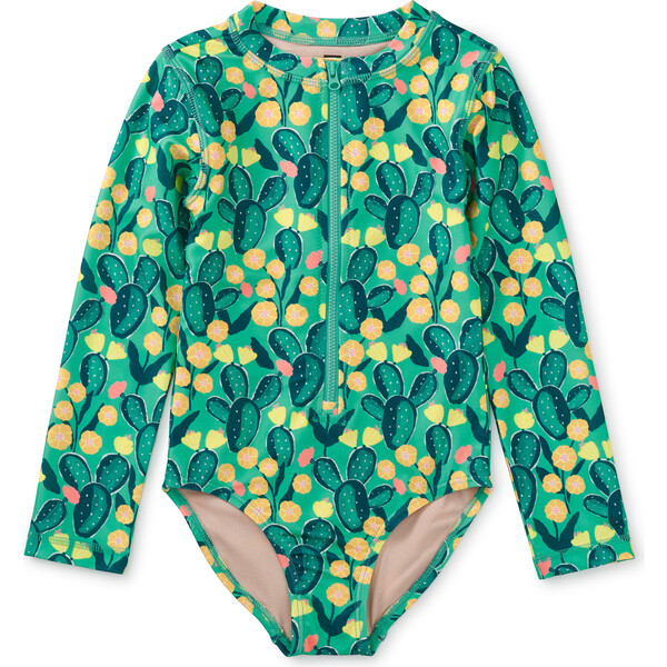 Long Sleeve One-Piece Swimsuit, Cactus Floral - Tea Collection Swim ...