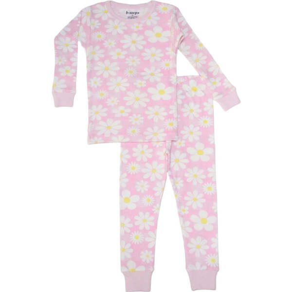 Kids Pajamas, Daisy Floral on Pink - Baby Steps Sleepwear | Maisonette