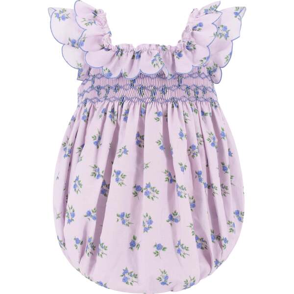 Positano Baby Girl Bubble, Lavender Floral - Dondolo Rompers | Maisonette