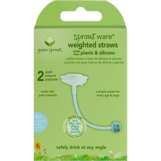 Sprout Ware® Weighted Straw, White - Green Sprouts Gear | Maisonette