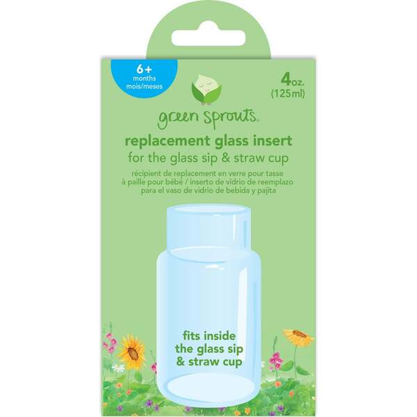 Replacement Glass Insert For Sip And Straw Cup, Glass - Green Sprouts ...