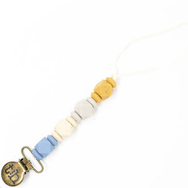 Petite Jewel Pacifier And Toy Clip, Slate - Three Hearts Nursing ...