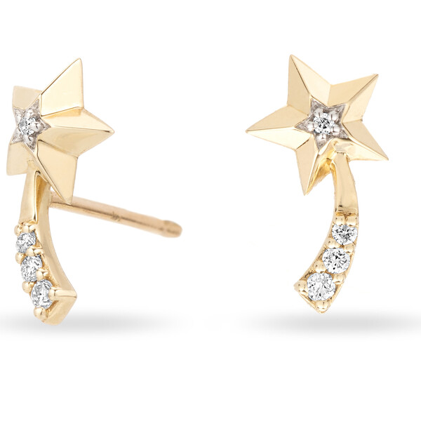 Women's Pave Shooting Star Posts , 14k Gold - Adina Reyter Jewelry ...