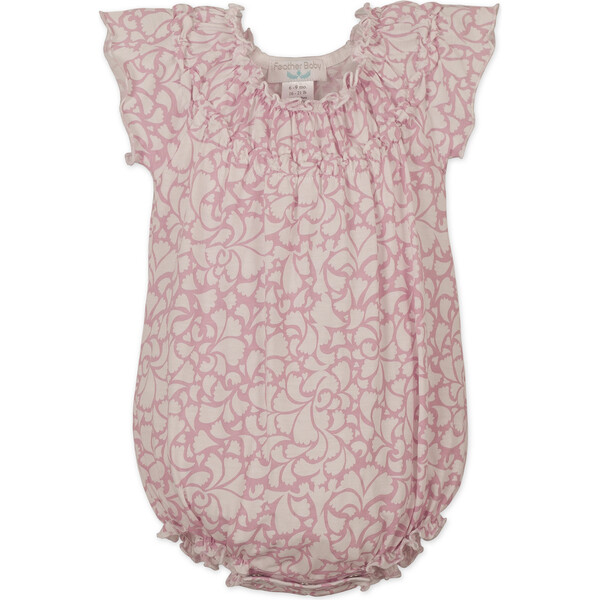 Ruched Bubble, Big Pink Floral - Feather Baby Rompers | Maisonette