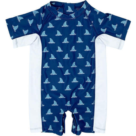 Fin Short Sleeve Beach Daze Surf Suit, Navy And White - Feather 4 Arrow ...
