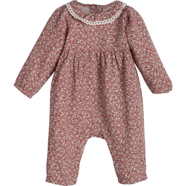 Baby Nia Cord Coverall, Dusty Pink Floral - Maison Me Rompers | Maisonette