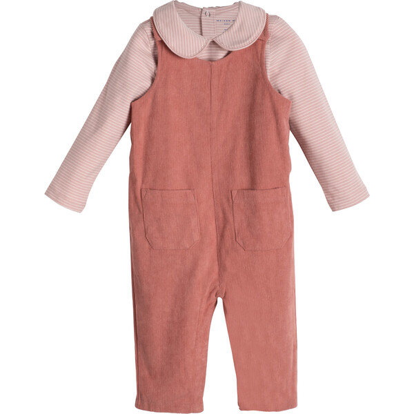 Baby Darby Coverall Set, Rose - Maison Me Tops | Maisonette