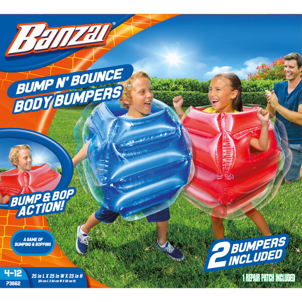 Banzai Bump N Bounce Body Bumpers in Red & Blue, 2 Bumpers - Banzai ...