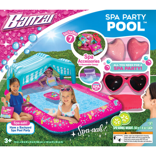 Banzai Spa Party Pool - Have a Backyard Spa Pool Party - Banzai ...