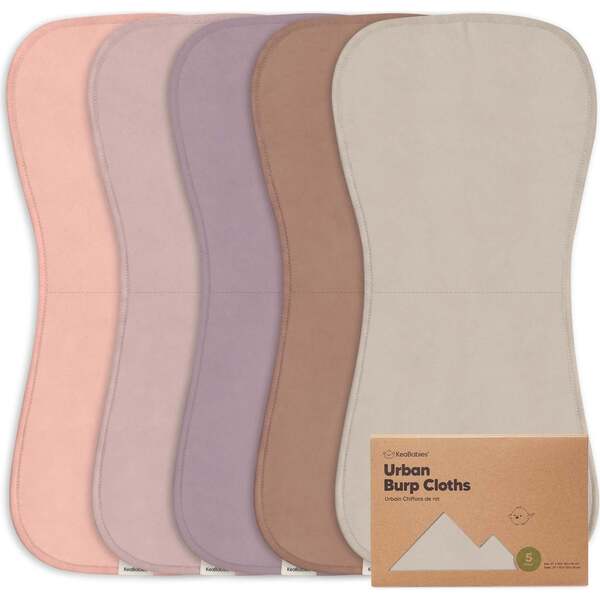 5pk Urban Baby Burp Cloths for Baby Girls and Boys, Mauve - KeaBabies ...