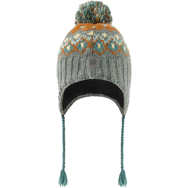 Acrylic Peruvian Knit Hat, Grey - Deux par Deux Hats, Scarves & Gloves ...