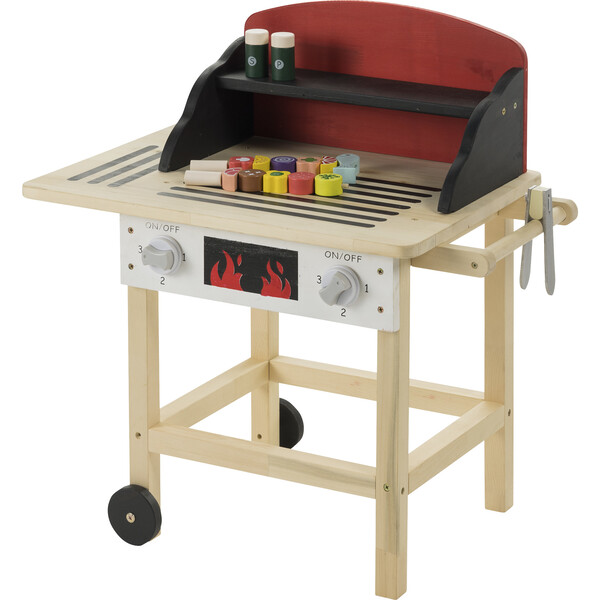 Jr. Grill Master's Wooden BBQ Grill Set with Accessories - Hearthsong ...