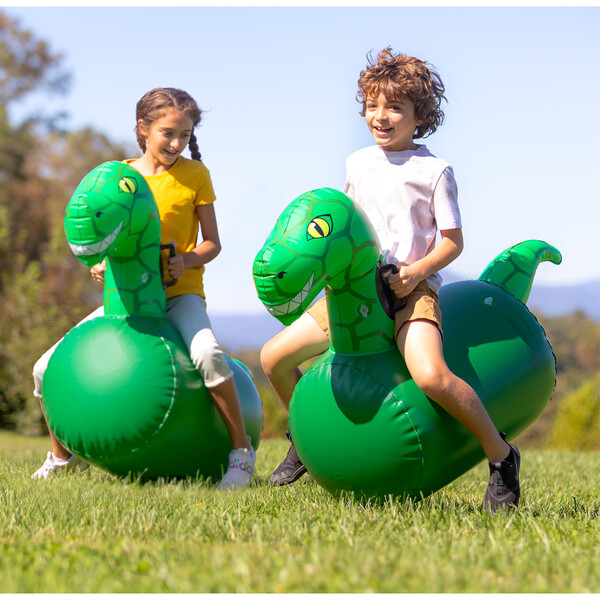 Inflatable Ride-On Hop 'n Go Dinosaurs - Set of 2 - Hearthsong Backyard ...