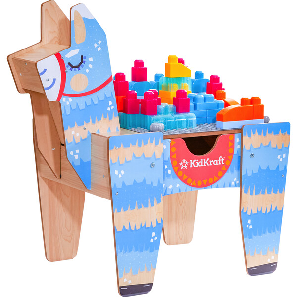 Llama Pinata Building Bricks Wooden Table with 50 Blocks - KidKraft ...