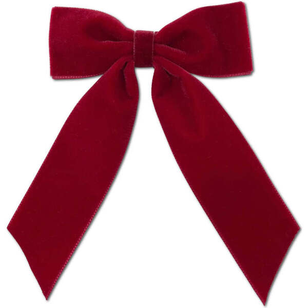 Big Velvet Bow, Ruby - LuluLuvs Hair Accessories | Maisonette