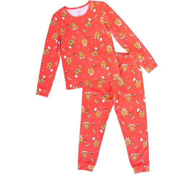 Gingerbread PJ, Red - Lovey & Grink Sleepwear | Maisonette