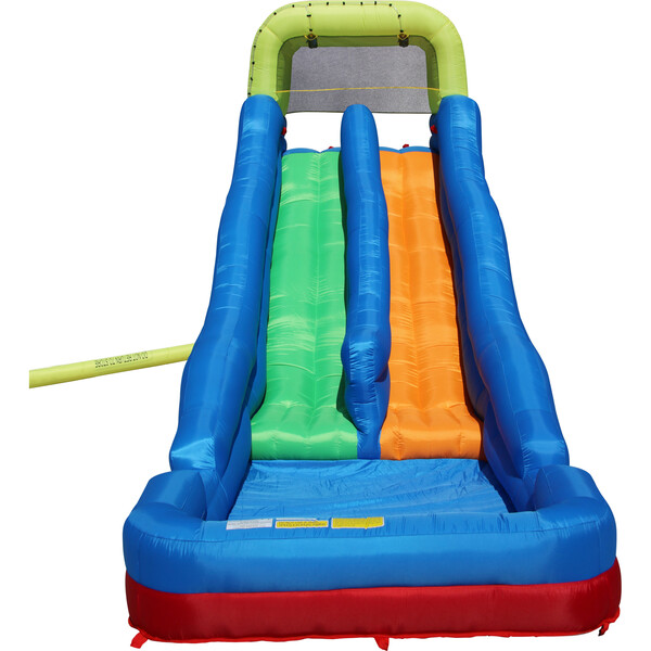 Double Drop Raceway Inflatable Water Racing Slide w/ Two Steep Drops ...