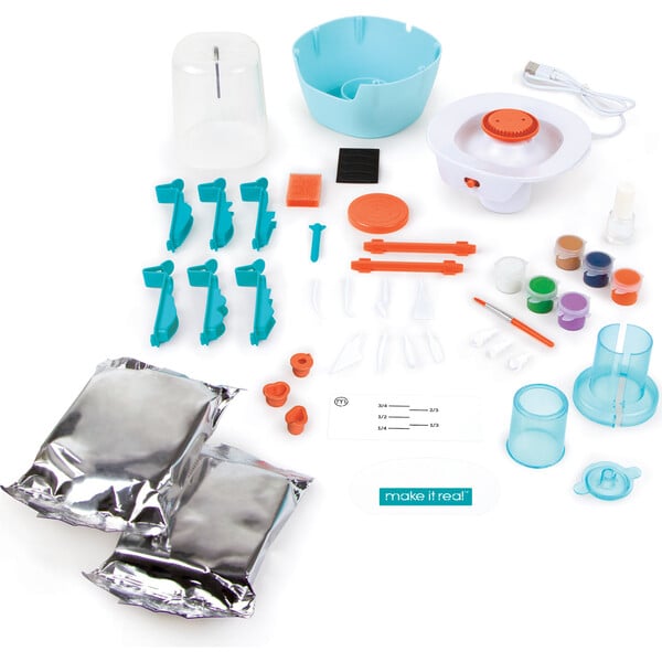 Mini Pottery Studio Deluxe Set-DIY All-in-1 Sculpting Craft Kit - Make ...