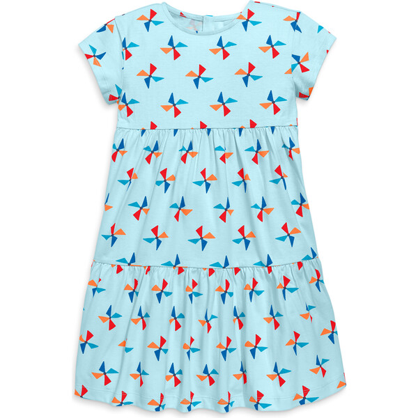 Tiered T-Shirt Dress In Pinwheels, Saltwater Multi Pinwheels - Primary ...